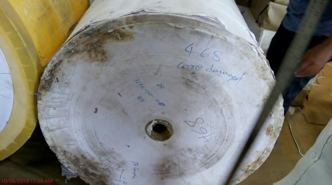 Core Damaged Paper Reels