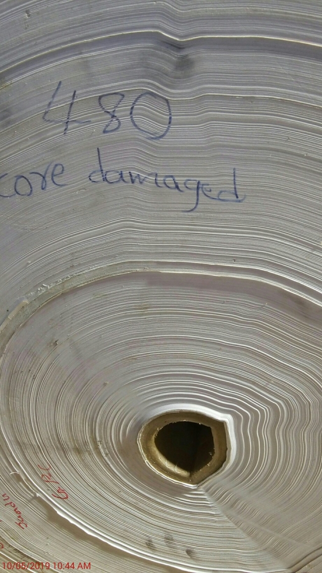 Core Damaged Paper Reels