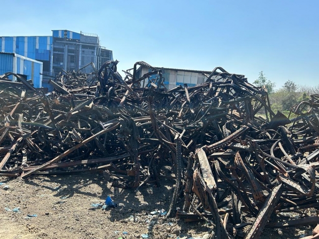 Fire Affected Light MS Scrap