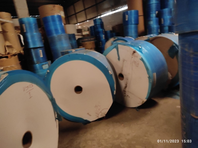 Accident-Cut Marks Paper Reels