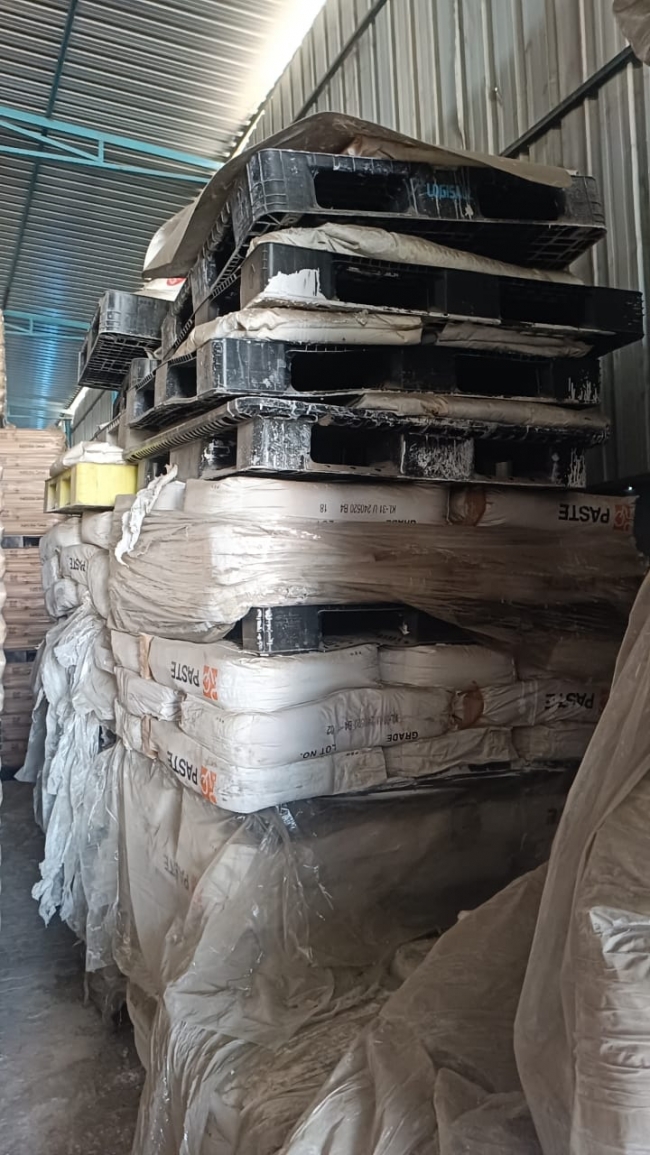 Water affected PVC Paste Resin Stocks Material