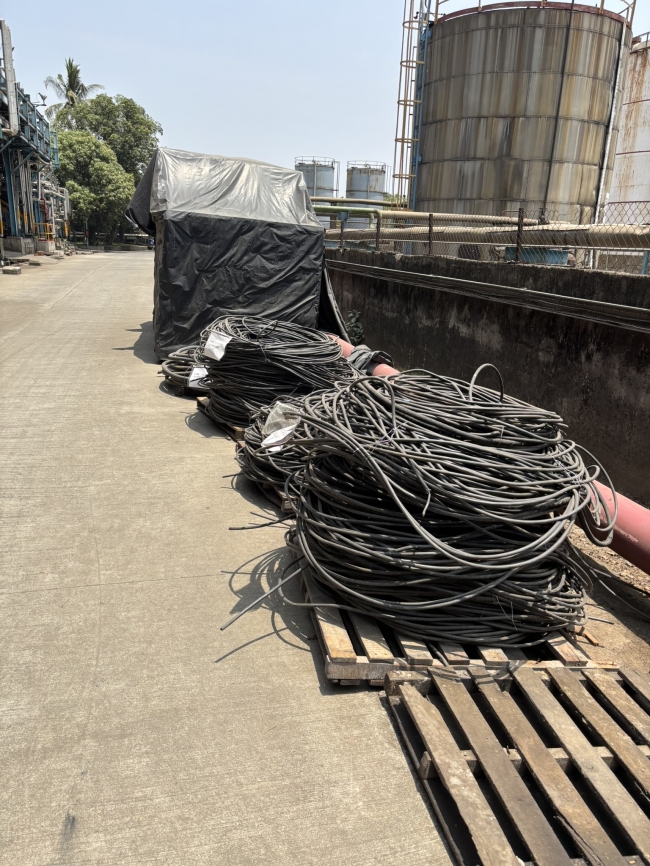 Hit & Cut affected Copper Cables Scrap material